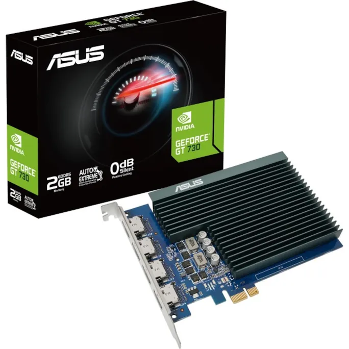 ASUS GeForce GT 730 GT730-4H-SL-2GD5 2GB GDDR5 Grafikkarte passiv 4x HDMI