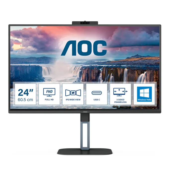 AOC 24V5CW 23.8 Zoll Full HD IPS LED 16:9 75 Hz Office Monitor