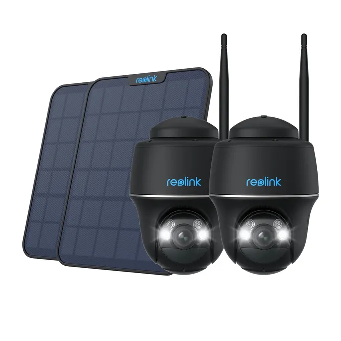 Reolink Argus Series B430-B Battery-WiFi • 2er Pack + Solarpanele
