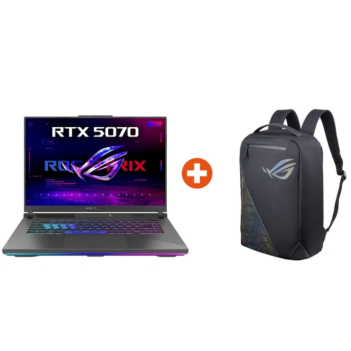 Bundle: ASUS ROG Strix G16 G614FP-S5008W + ASUS BP1501G ROG Backpack ...