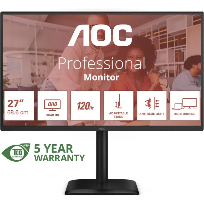 AOC Q27E4CV 27 Zoll WQHD IPS LED 16:9 120 Hz Office Monitor