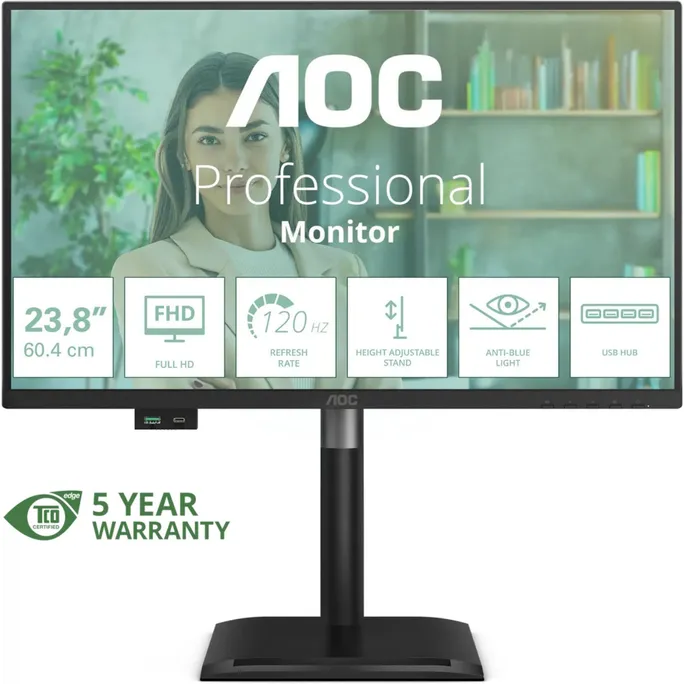 AOC 24P4U 23.8 Zoll Full HD IPS LED 16:9 120 Hz Office Monitor