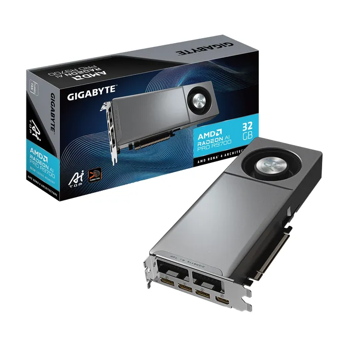 GIGABYTE Radeon PRO R9700 AI TOP 32G Grafikkarte DP/HDMI