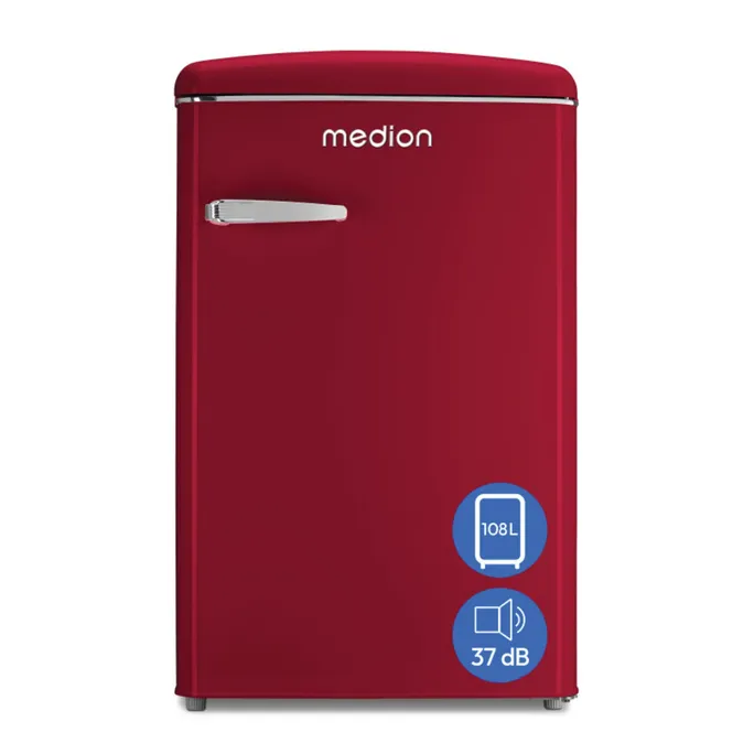 Medion MD37790 Retro-Kühlschrank rot