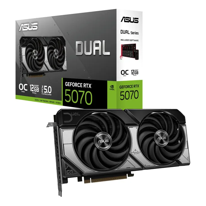 ASUS DUAL GeForce RTX 5070 OC 12GB DUAL-RTX5070-O12G Grafikkarte GDDR7 ...