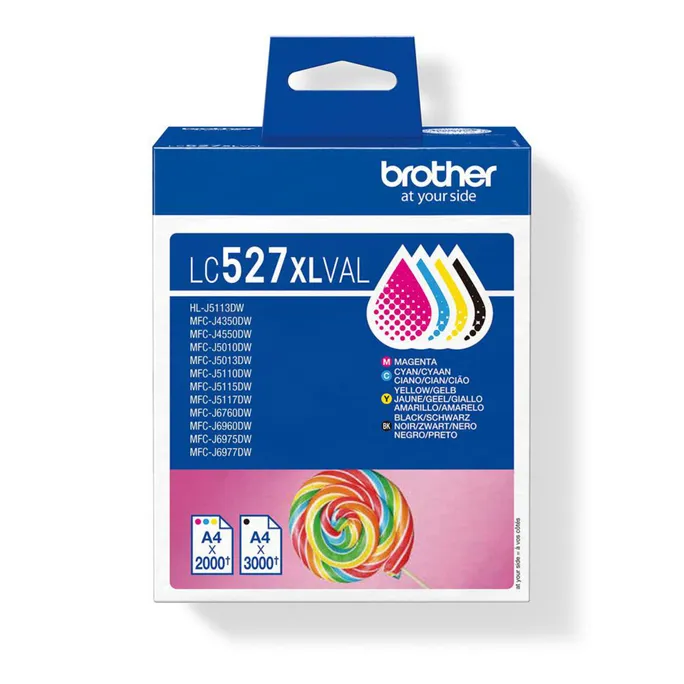 Brother LC527XLVAL Value Pack Tintenpatrone Cyan Magenta Gelb Schwarz