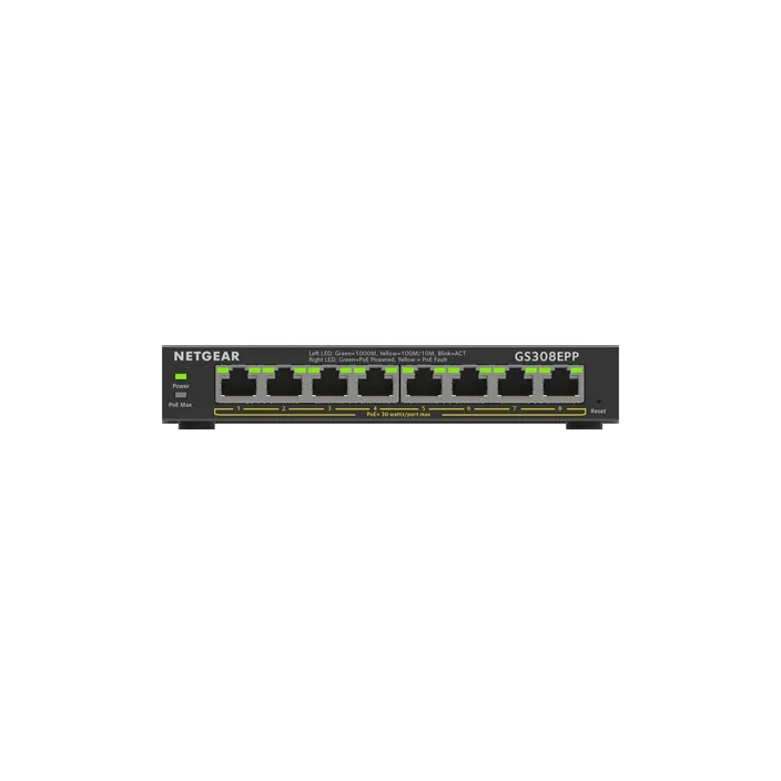 NETGEAR GS308EPP PoE Switch 8 Port Gigabit Ethernet LAN Switch PoE+ ...