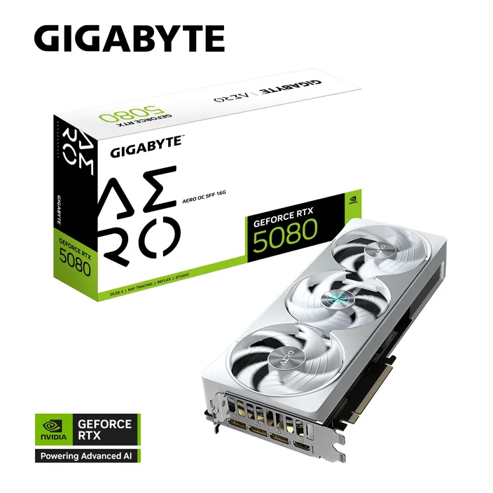 GIGABYTE GeForce RTX 5080 AERO OC SFF 16G Grafikkarte HDMI/DP