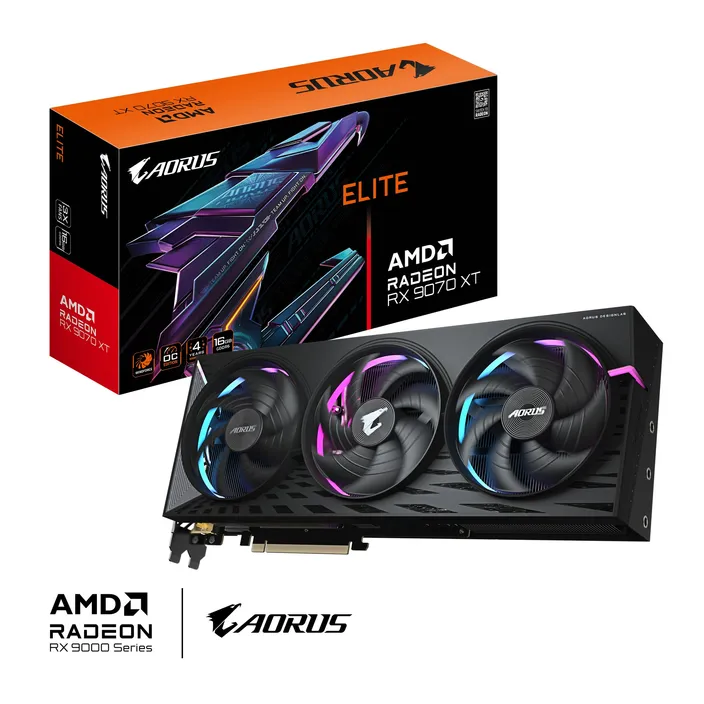 GIGABYTE AORUS Radeon RX 9070 XT ELITE 16G Grafikkarte HDMI/DP