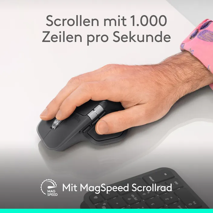 Logitech MX Master 4 Combo für Windows Grafit, Kabellose Maus ...