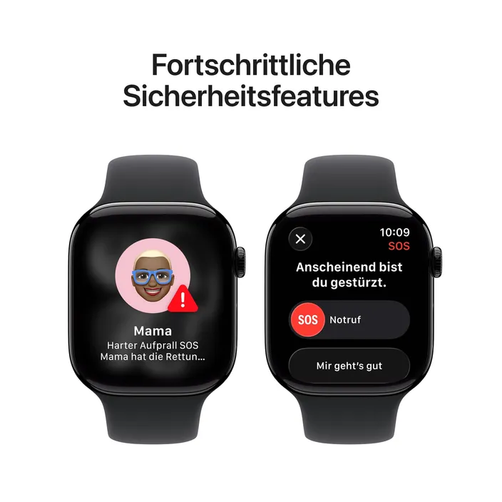Apple Watch Series 11 GPS 46mm Aluminium Gehäuse Diamantschwarz mit ...
