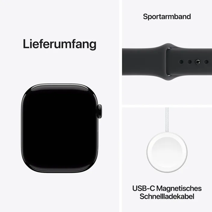Apple Watch Series 11 GPS 46mm Aluminium Gehäuse Diamantschwarz mit ...