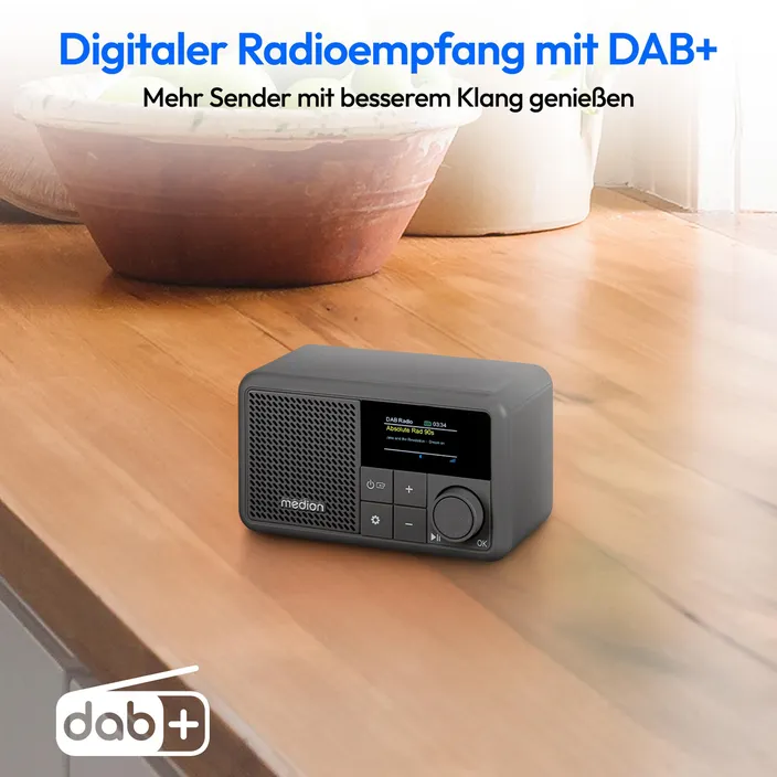 Medion LIFE® S66822 Tragbares DAB+ Radio grau