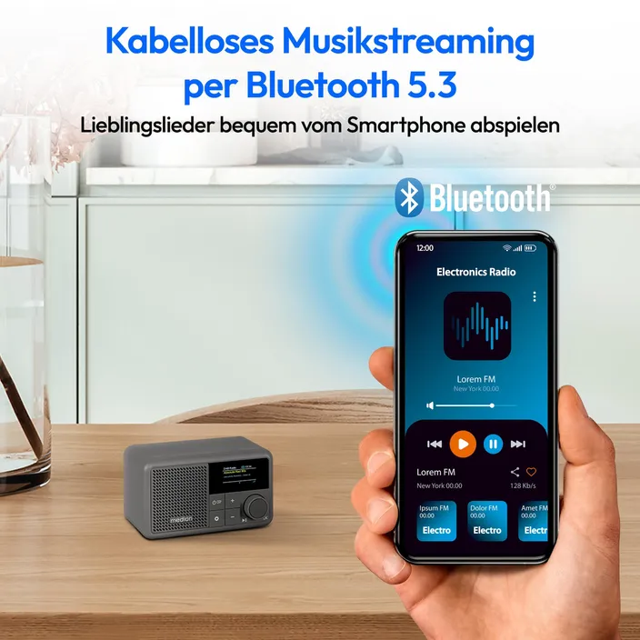 Medion LIFE® S66822 Tragbares DAB+ Radio grau