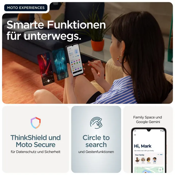 Motorola moto g06 4G 4/256 GB Android 15 Dual SIM Smartphone Tapestry