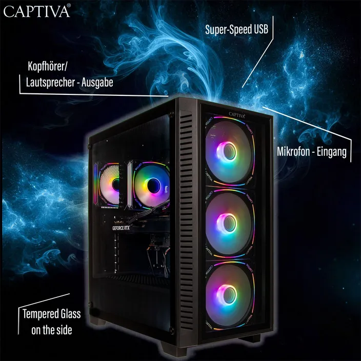 Captiva PC Highend Gaming R89-506 R7 7800X3D 64GB/2TB SSD RTX 5070Ti Win 11