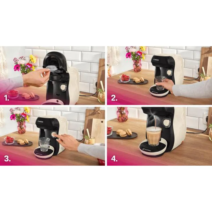 Bosch TAS107E TASSIMO Multi-Getränke-Automat HAPPY friendly cream